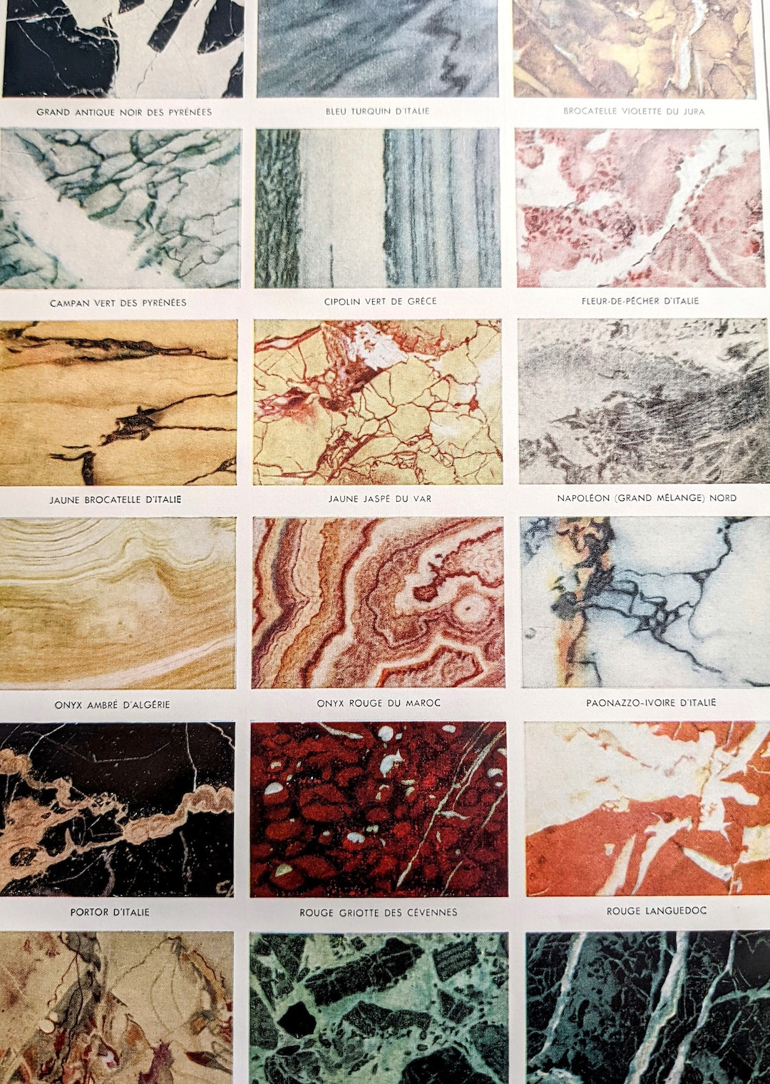 1948 Marble Original Vintage Print - Stonemasonry - Marbler - Mounted ...