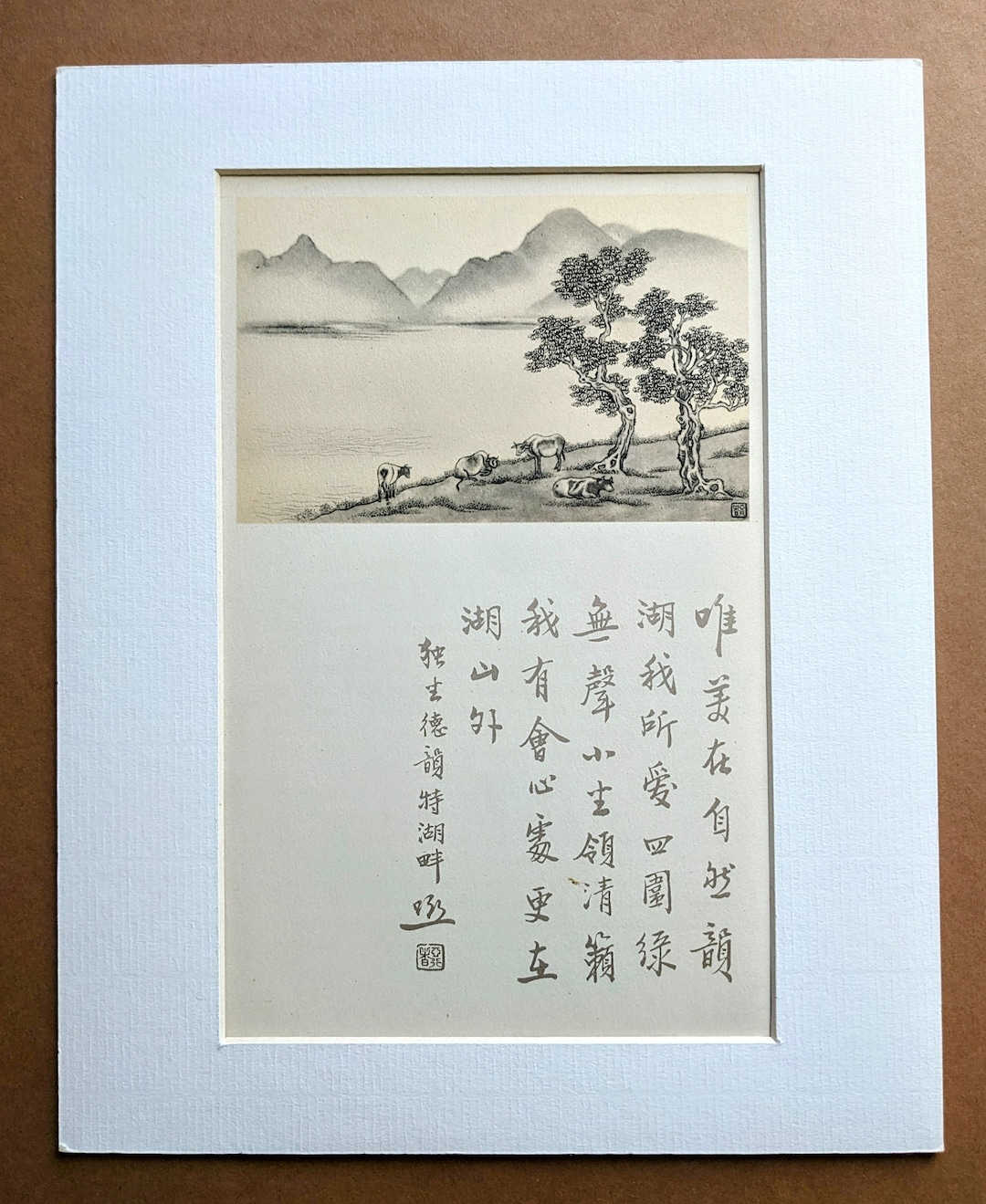 1942 Chiang Yee Poetry - Cows in Derwentwater. the Lake District ...