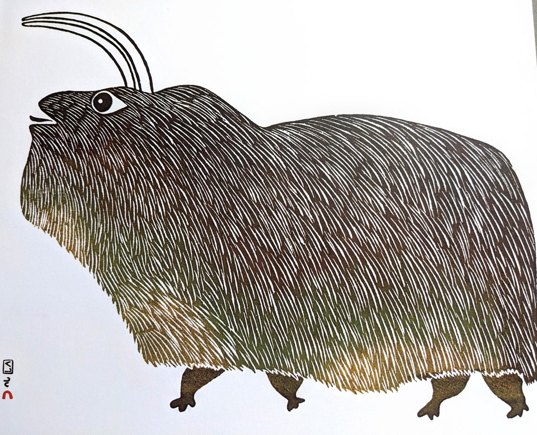 1974 Umingmuk Pudlo/luktak Vintage Print Inuit Art - Etsy