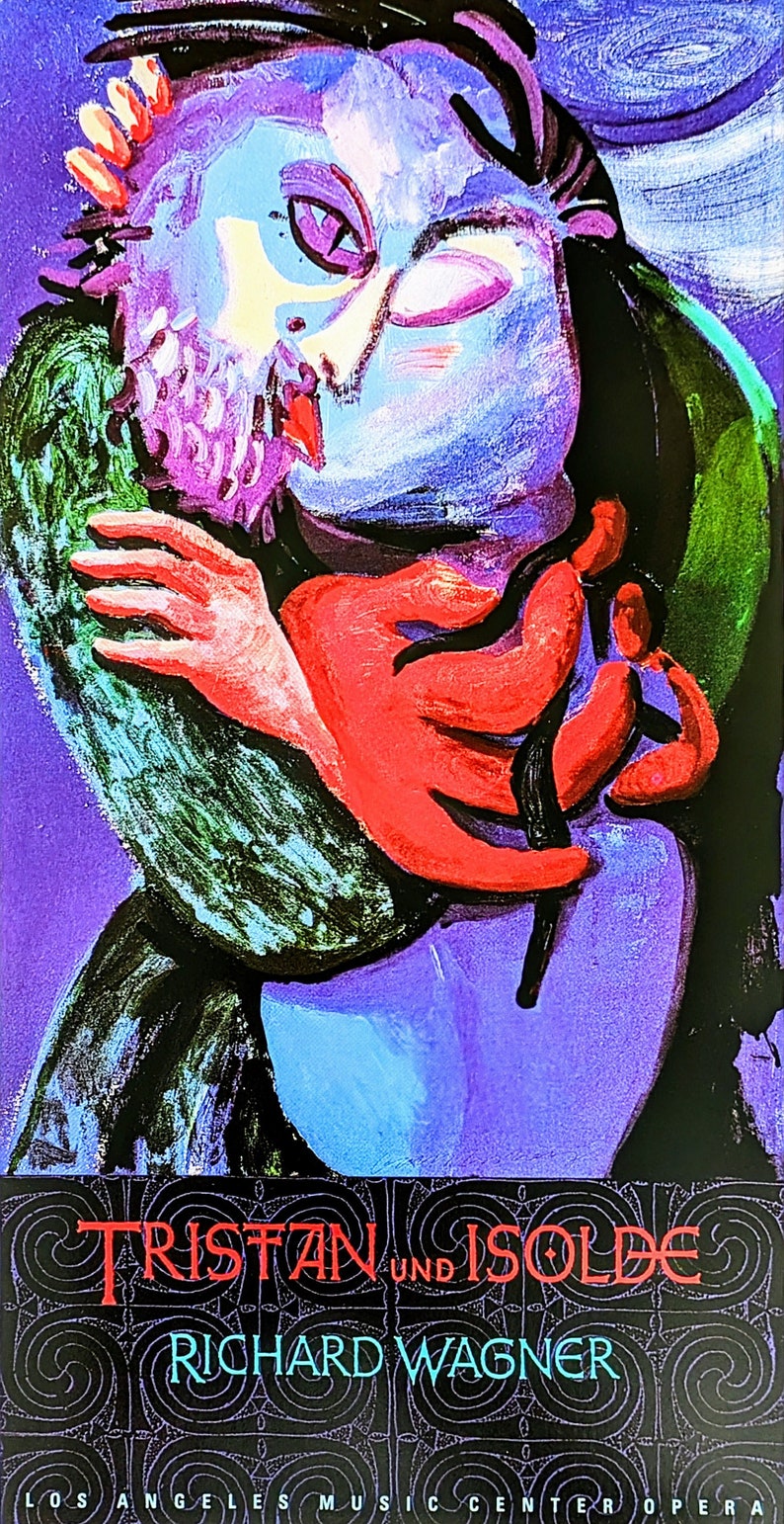 1994 David Hockney Poster 'tristian & Isolde 1' Poster for Los Angeles ...