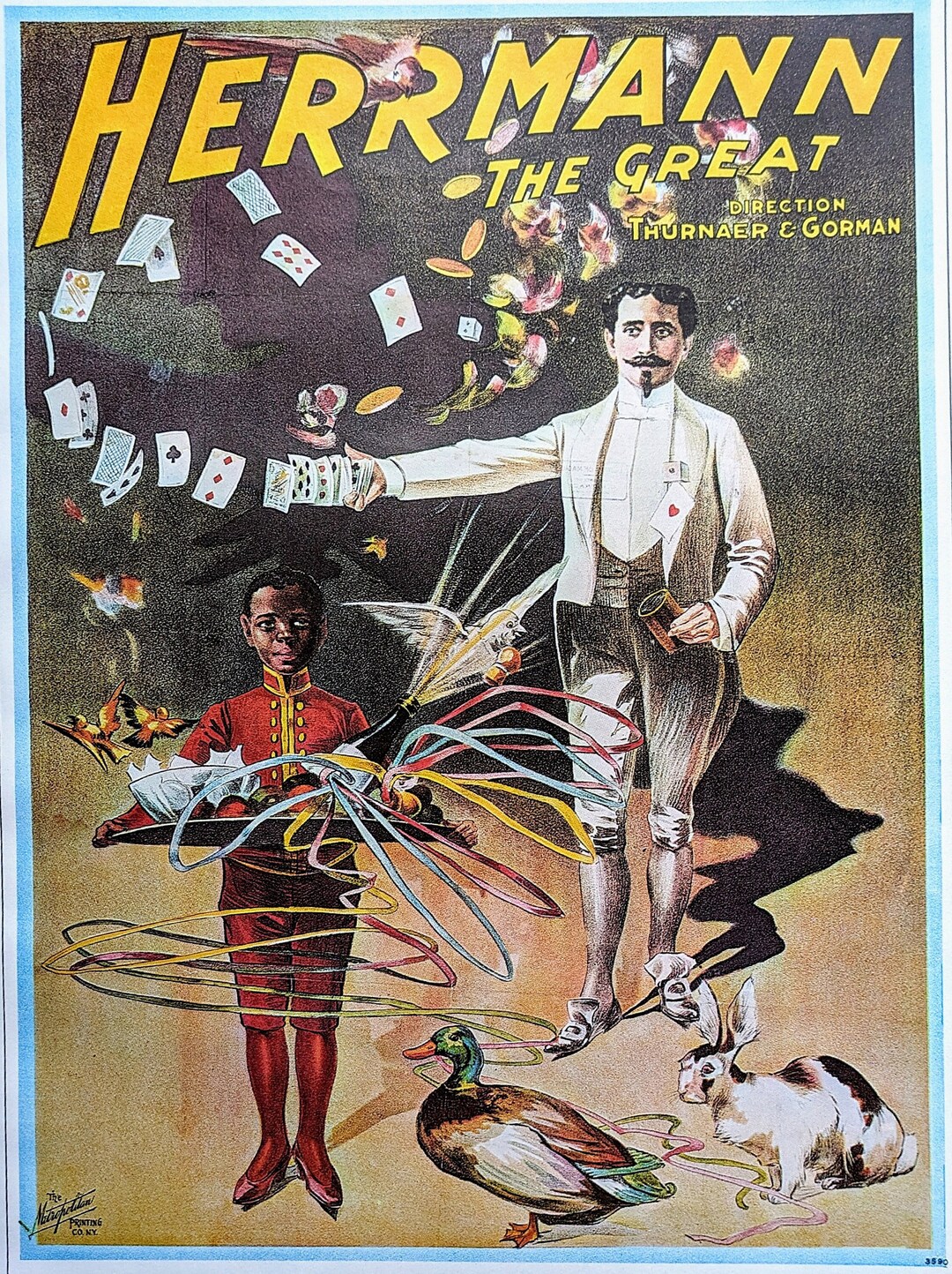 1976 Alexander Herrmann - Vintage Magic Poster- Sheet Size Approx. 16 X ...