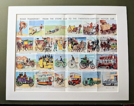 1940 Road Transport: From the Stone Age to the 20th Century - Etsy