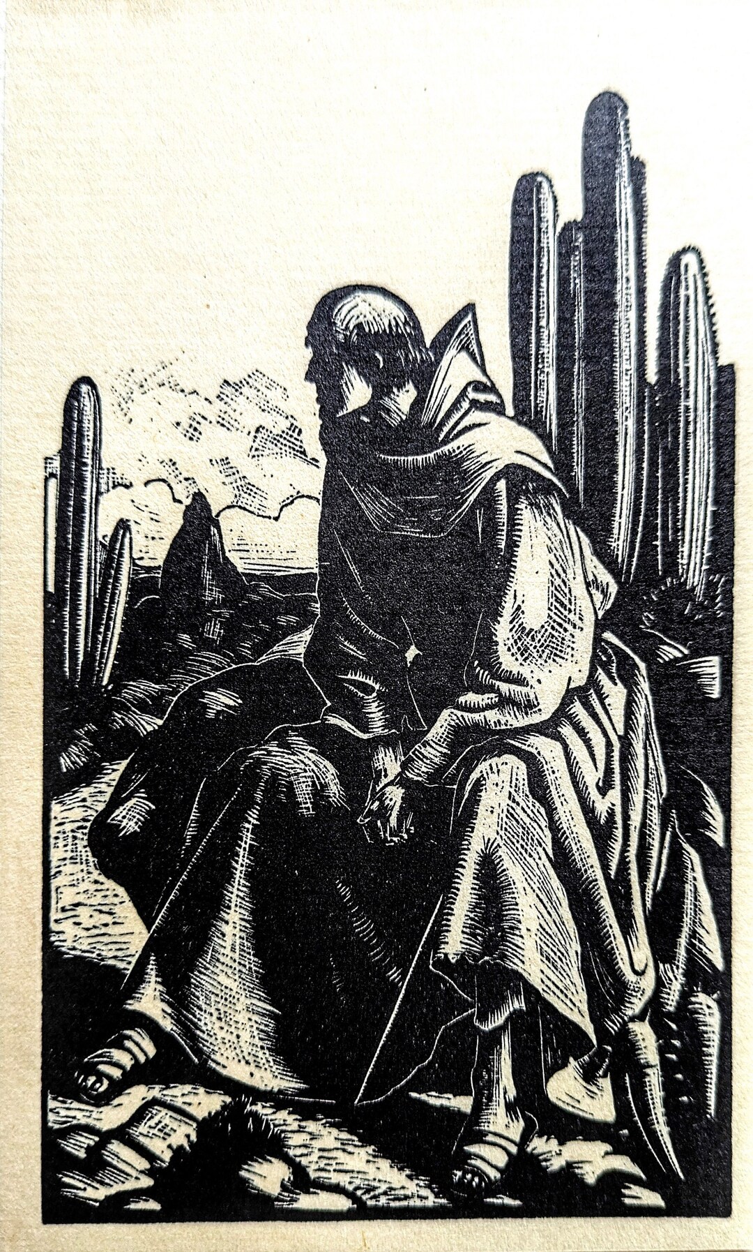 1930 Clare Leighton Woodcut - Book Illustrations From the Bridge of San ...