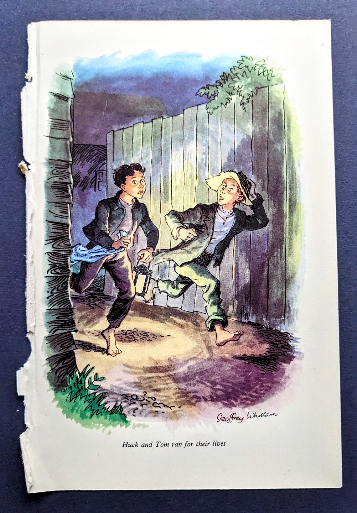 1955 Tom Sawyer, Huck and Tom Ran for Their Lives Original Vintage ...