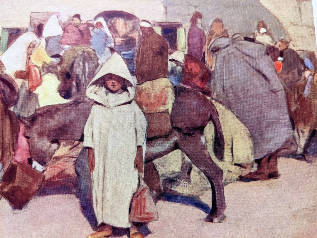 1904 at Tangier Morocco Original Vintage Print - World's Children ...