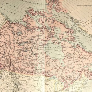 1898 Map of Canada Large Original Antique Print - Vintage - Maps ...
