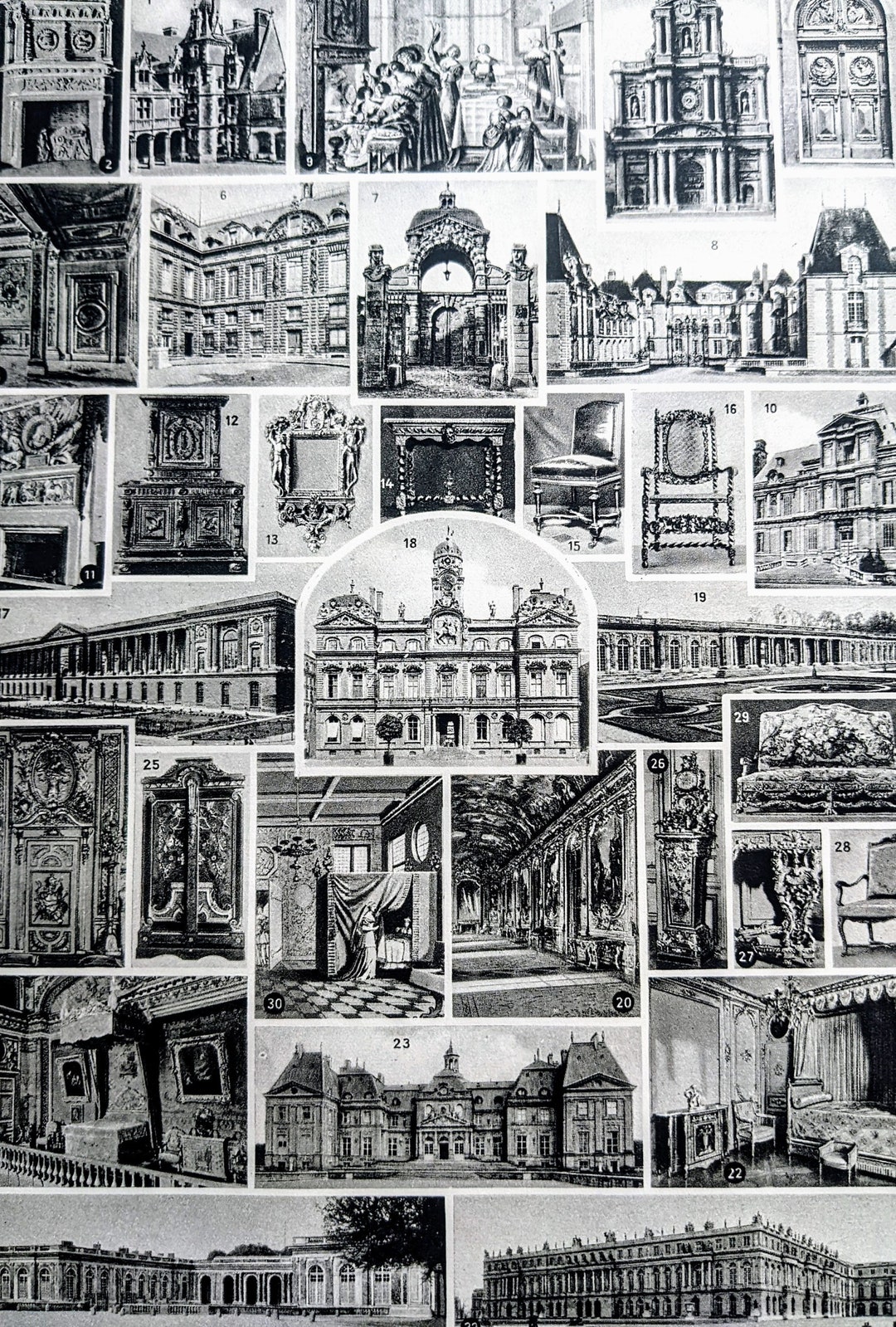 1948 Louis XIII Style Architecture Original Vintage Print - French ...