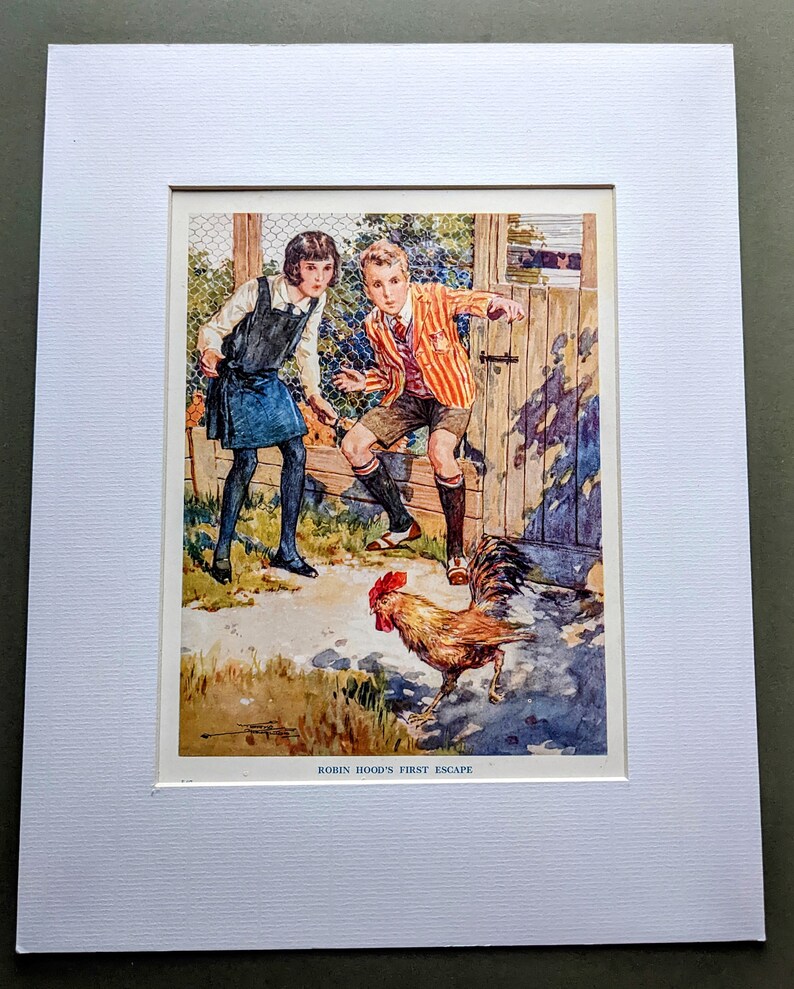 1931 W. Bryce Hamilton Robin Hood's First Escape Vintage Print ...
