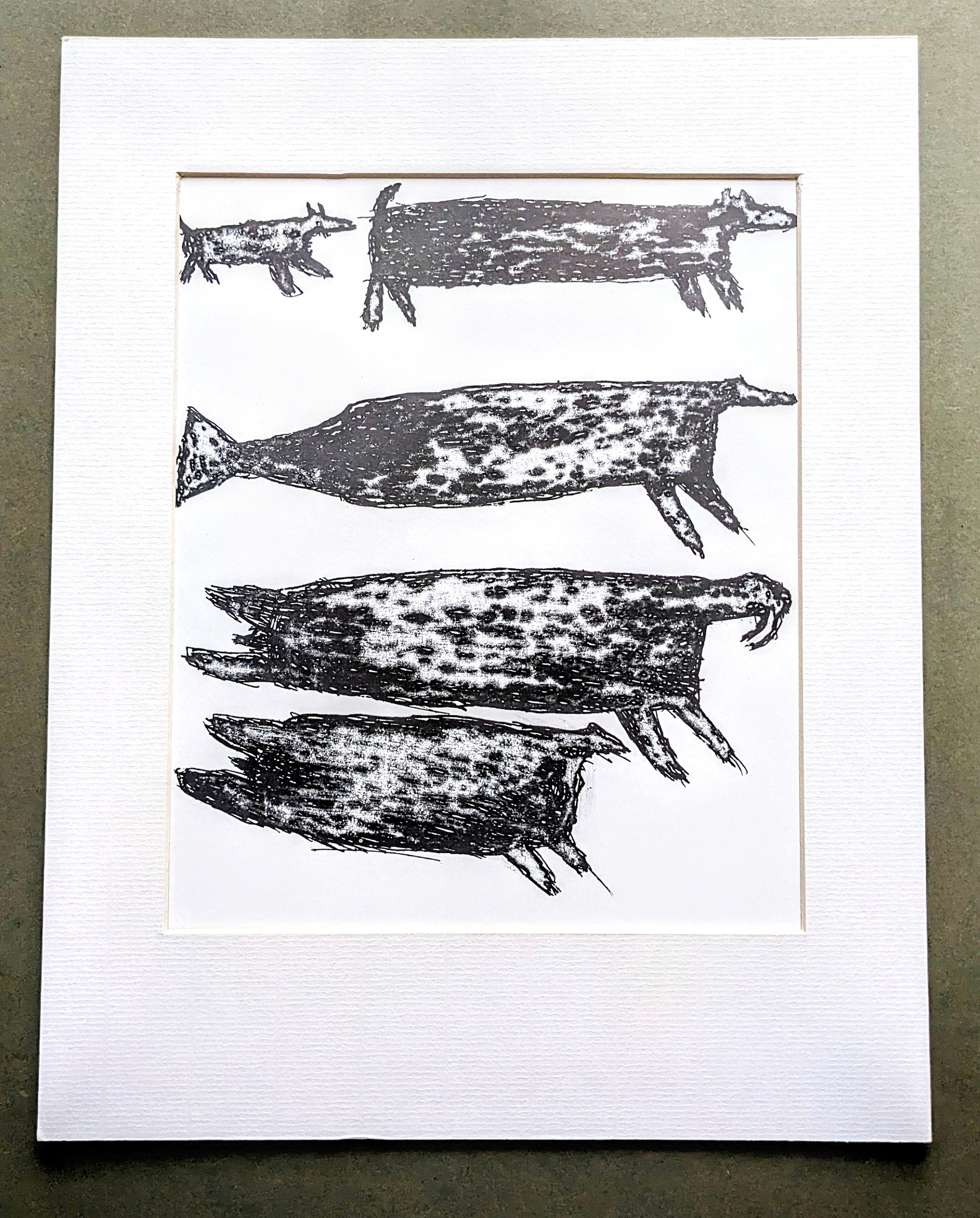 1974 Parr Walrus Vintage Print Inuit Art hunting Canadian Artists ...