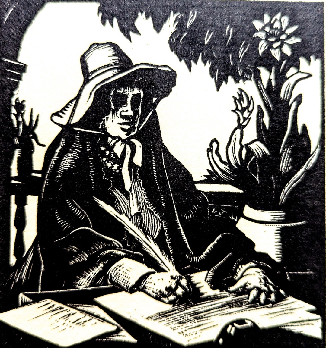 1930 Clare Leighton Woodcut - Book Illustration From the Bridge of San ...