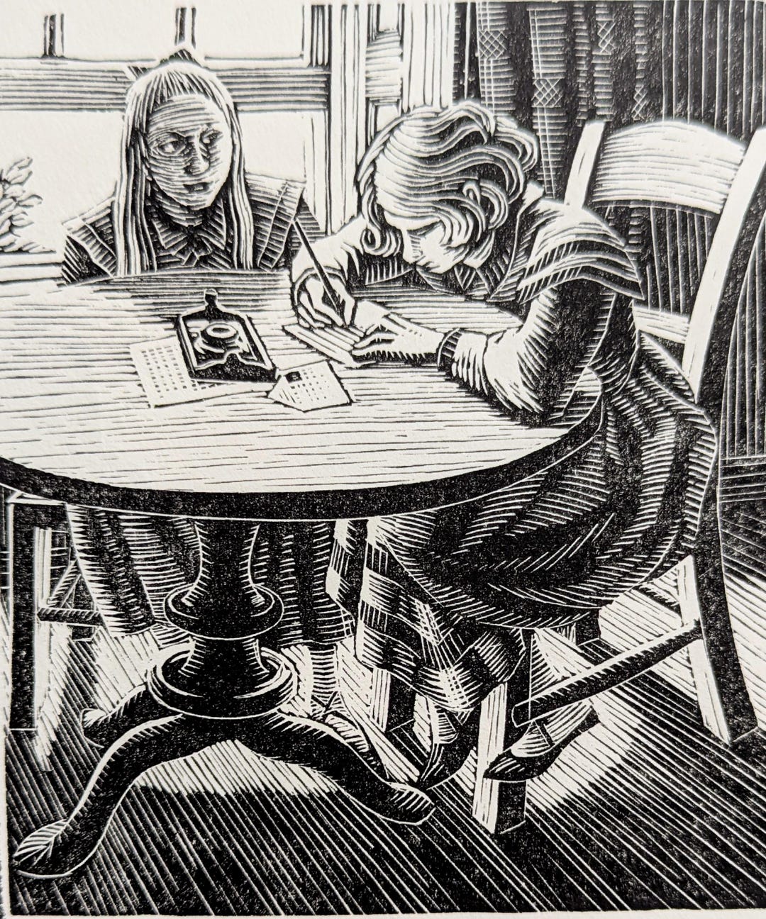 1959 Gwen Raverat 'olga Writes a Letter' Engraving Printed From A ...