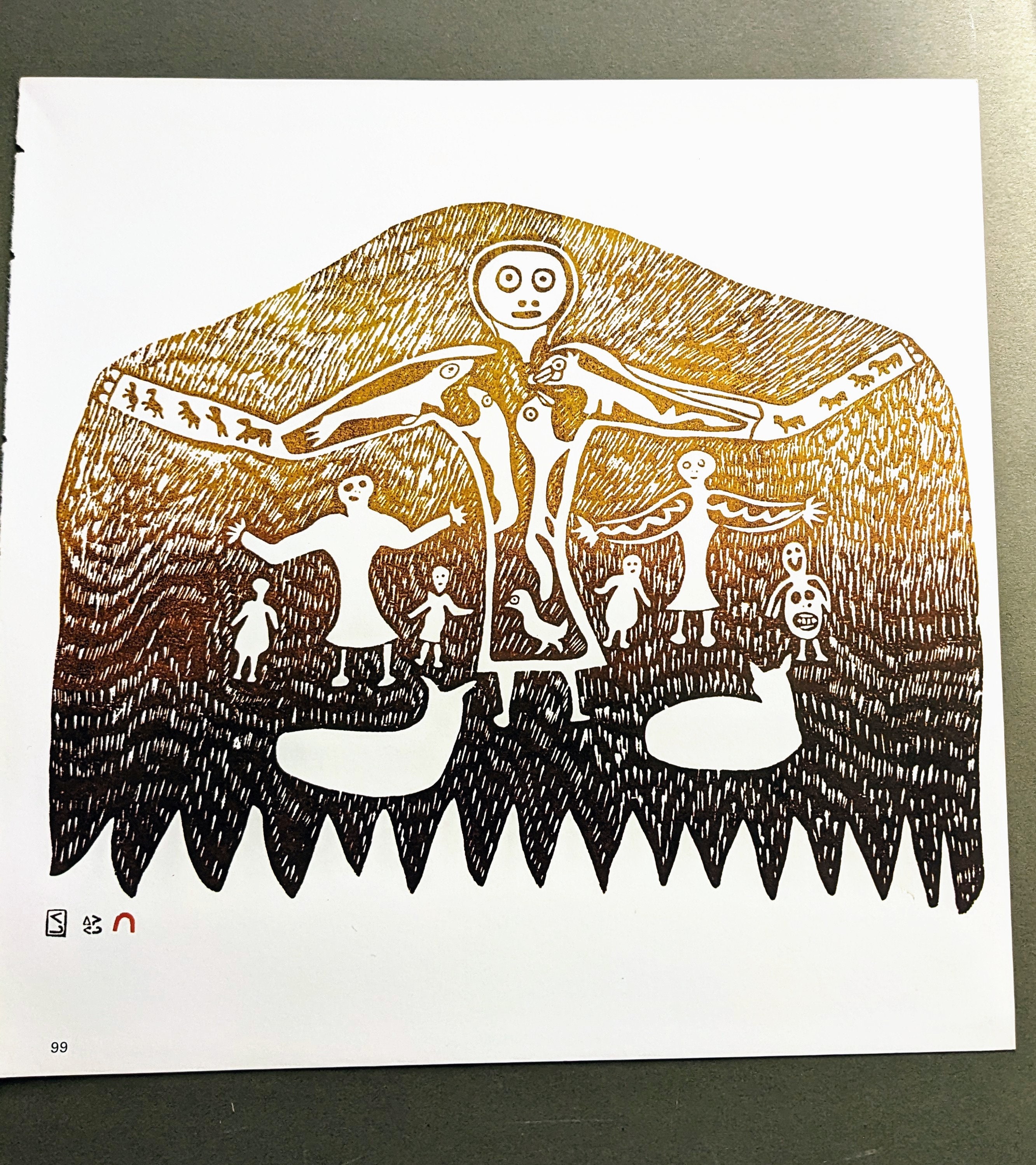 1974 Spirits Pudlo /eegyvadluk Vintage Print - Inuit Art - Canadian ...