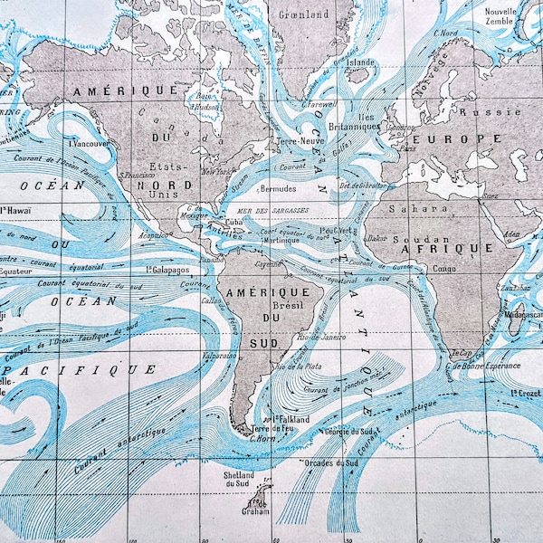 Continents Map Chart - Etsy
