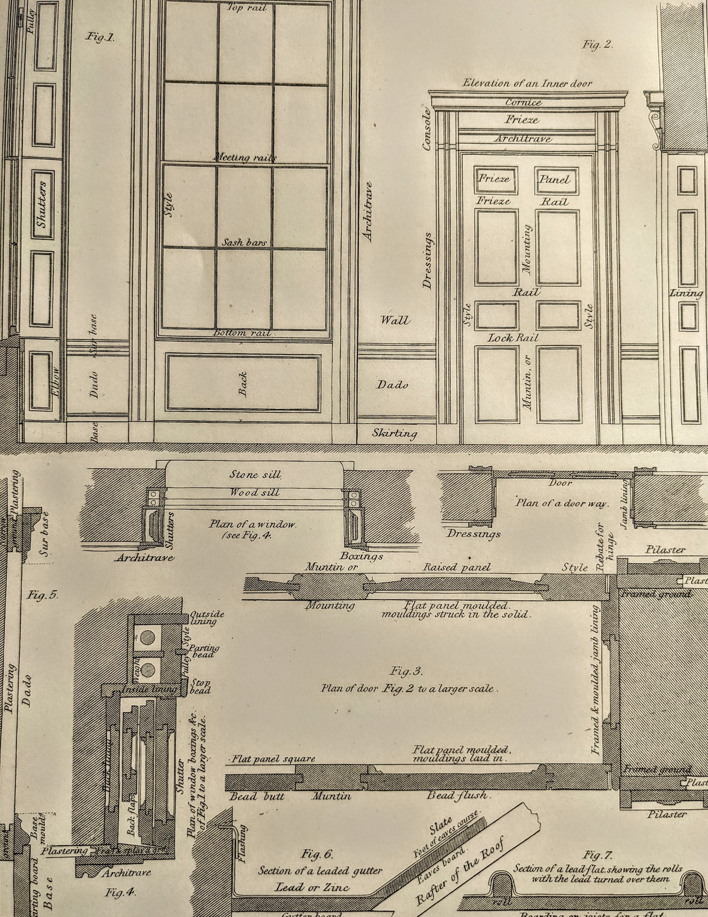 1898 Building VII Windows & Doors Original Vintage Print - Timber ...