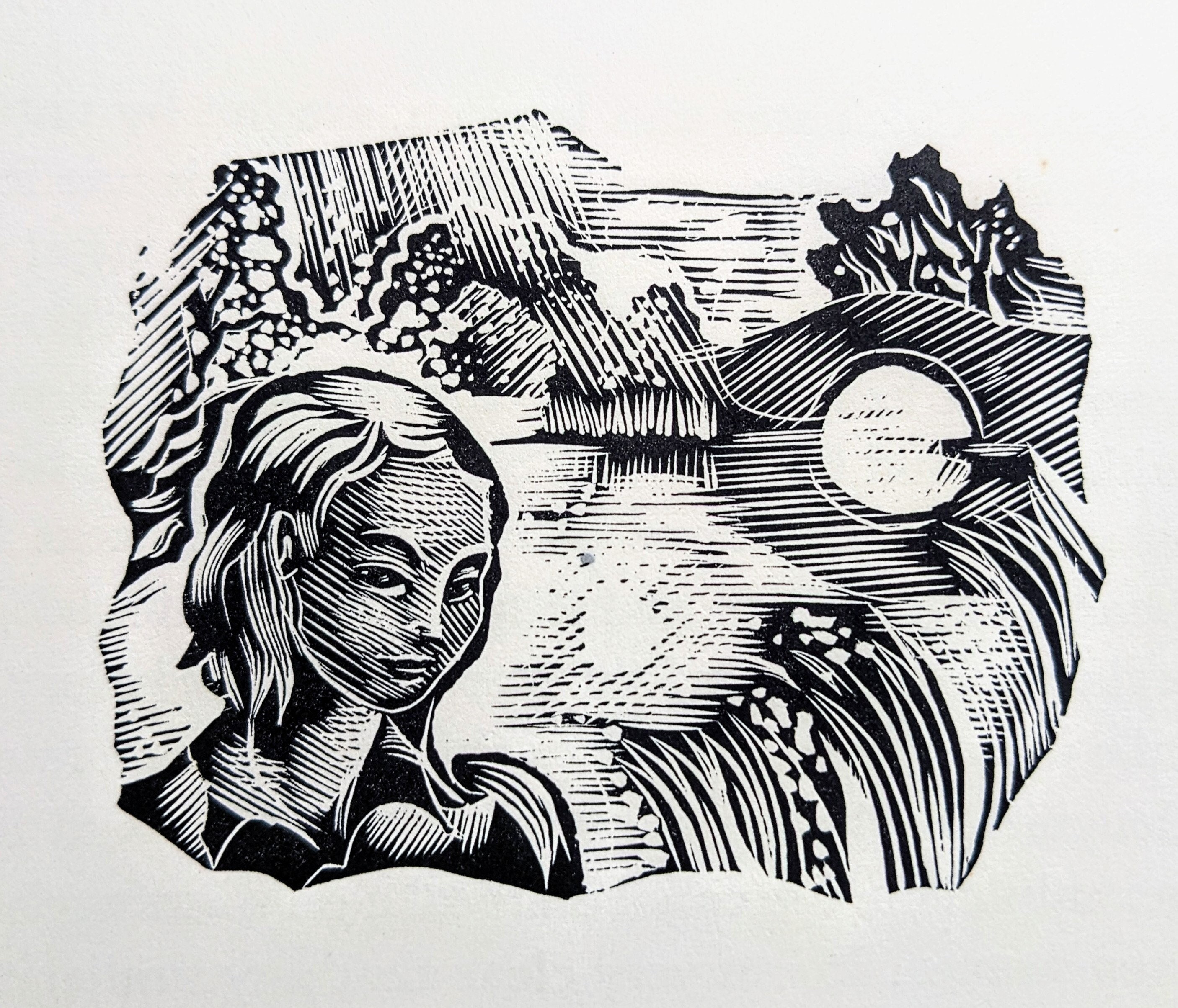 1950 John O' Connor Wood Engraving & Linocut Printed From the Original Blocks the Family in ...