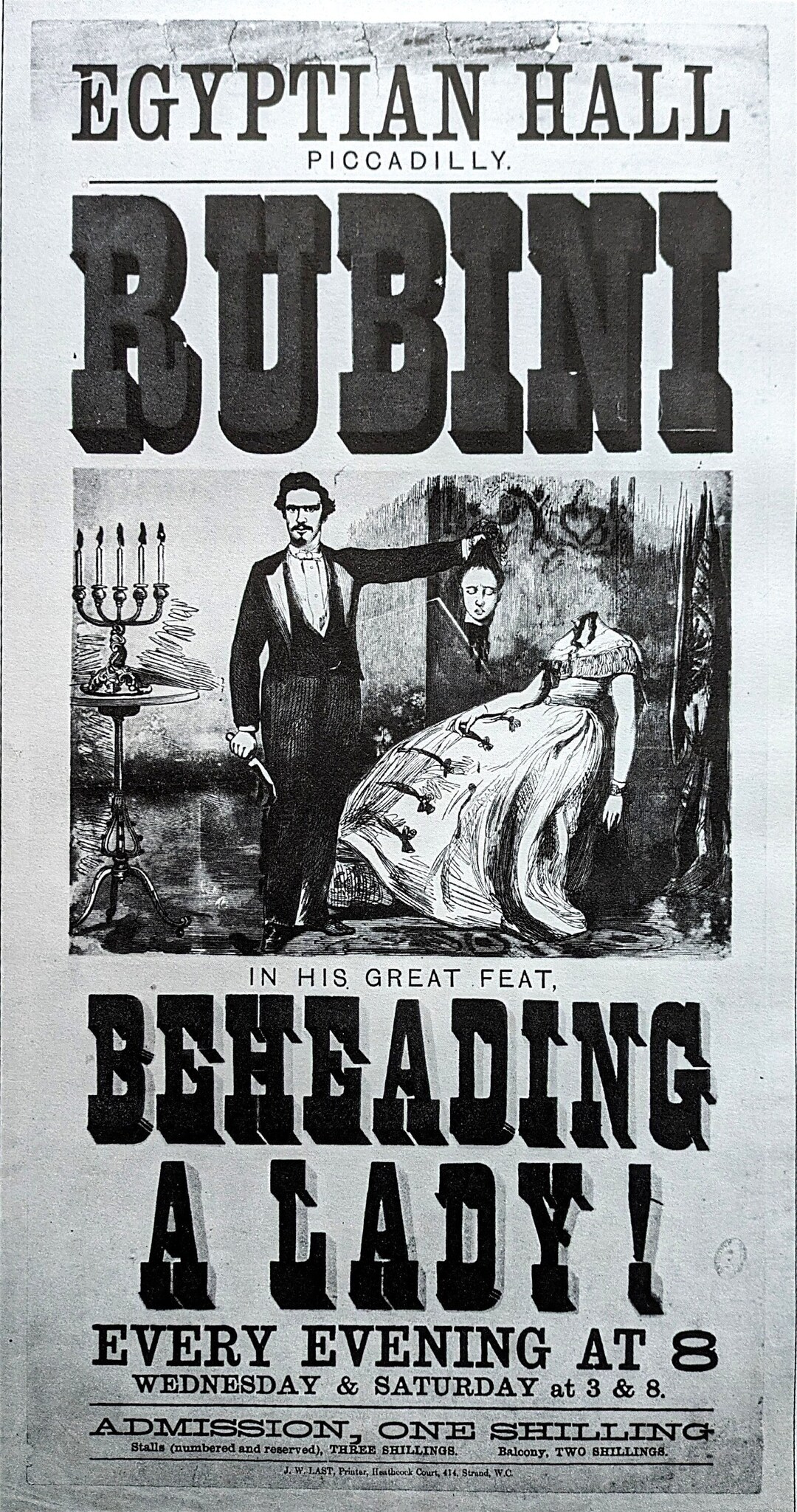 1976 Rubini/egyptian Hall - Printer JW Last - Vintage Magic Poster ...