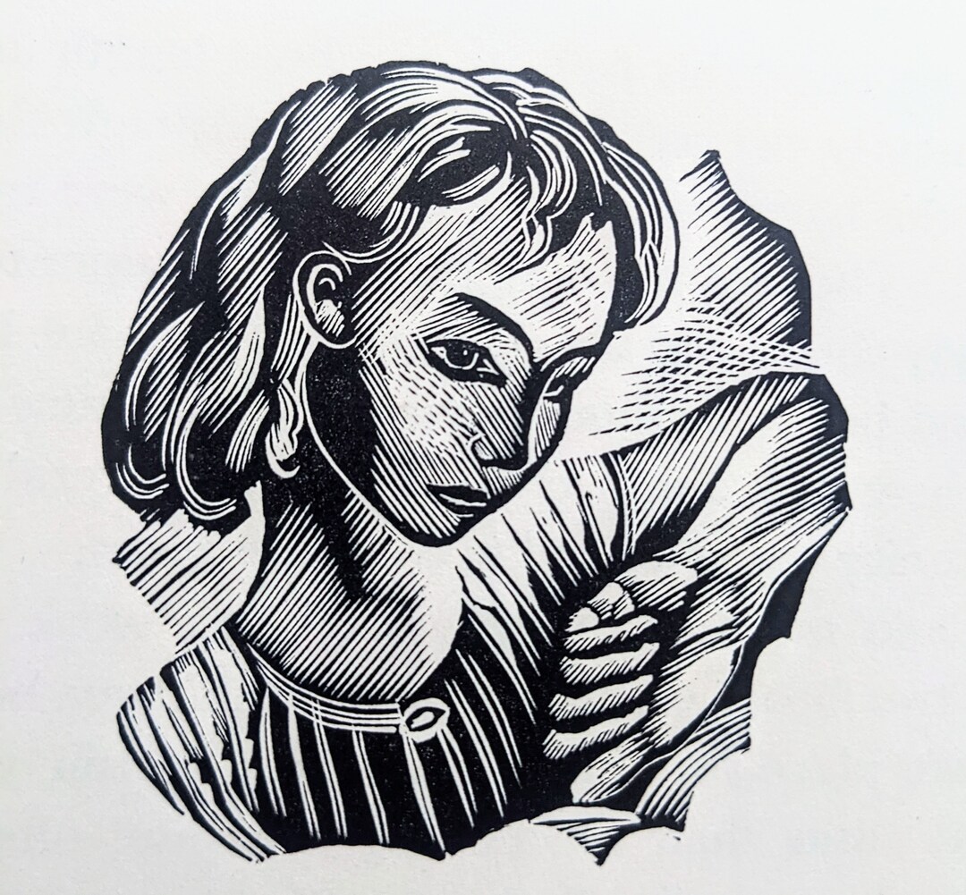 1950 John O' Connor Wood Engraving & Linocut Printed From the Original Blocks "sheila Goes to ...