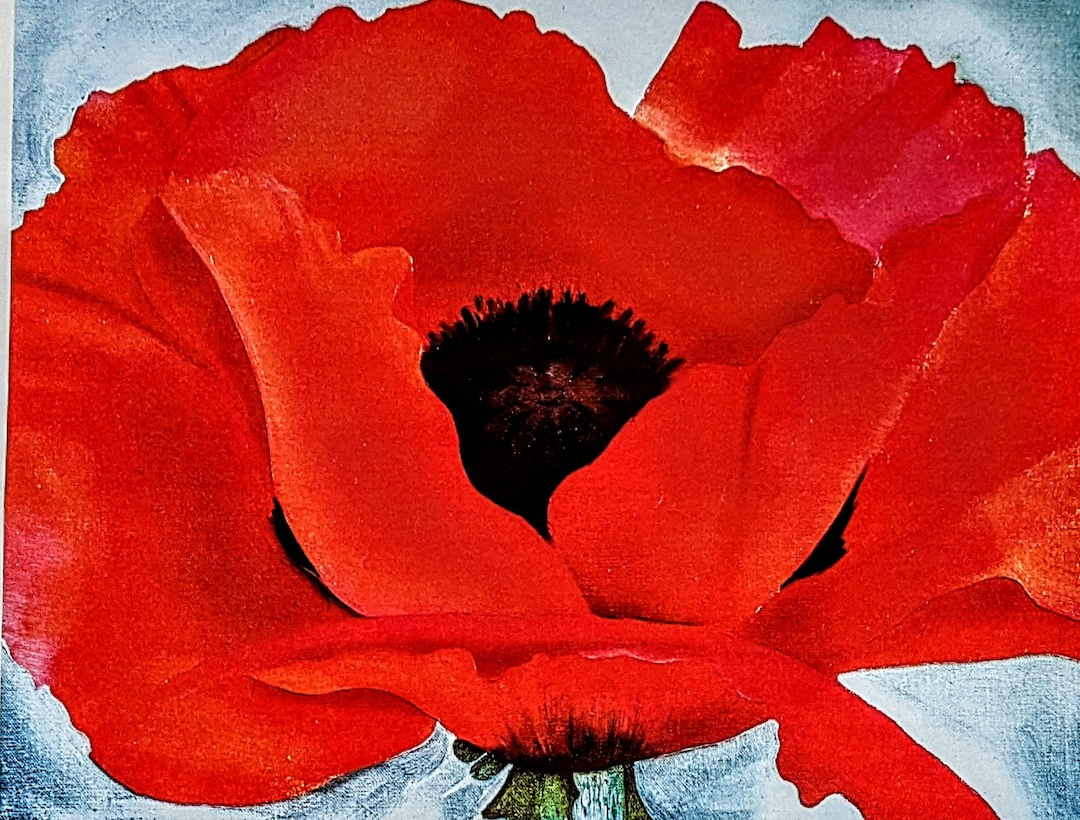 1976 Georgia O'keeffe 'red Poppy' C 1927 American Modernism Female ...