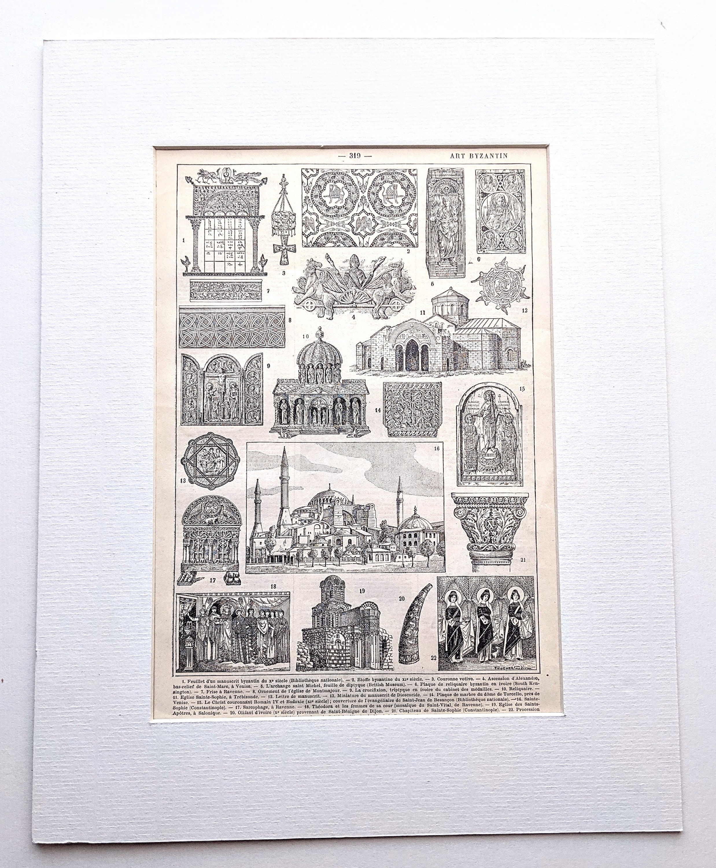 1922 Byzantine Art Original Antique Print - Roman Empire - Architecture ...