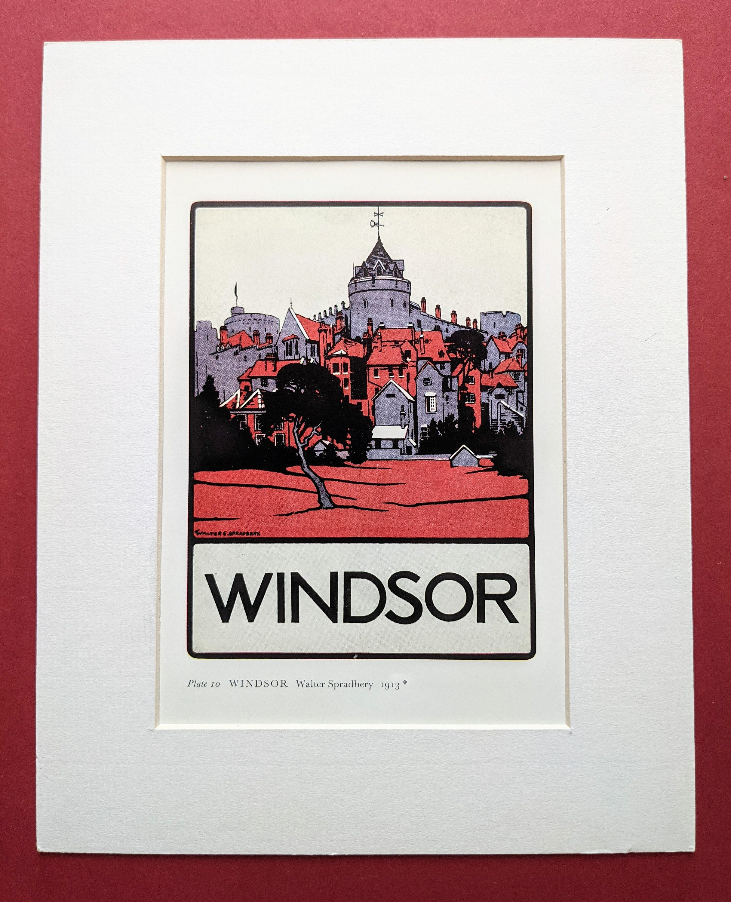 1963 Windsor Walter Spradbery 1913 Original Vintage Print London ...