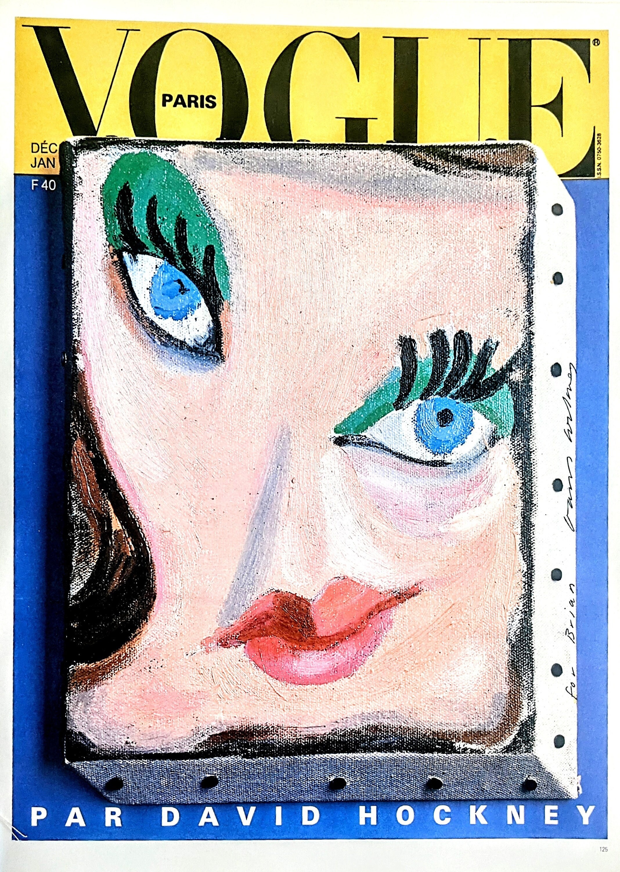 1987 David Hockney "tableau De David Hockney " Vouge Paris Par David ...