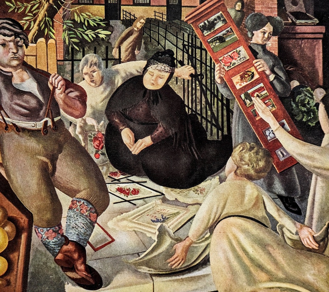1947 Stanley Spencer Sarah Tubb and the Heavenly Visitors Vintage Print ...