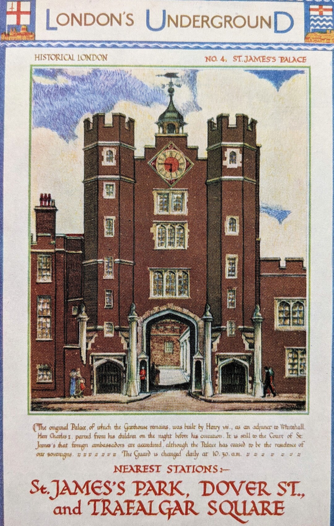 1963 St James's Palace Dorothy Hutton 1922 Original Vintage Print ...