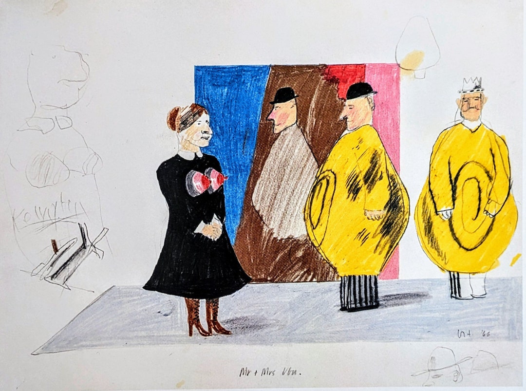 1994 David Hockney Mr and Mrs Ubu - Vintage Print - Wall Décor - Print ...