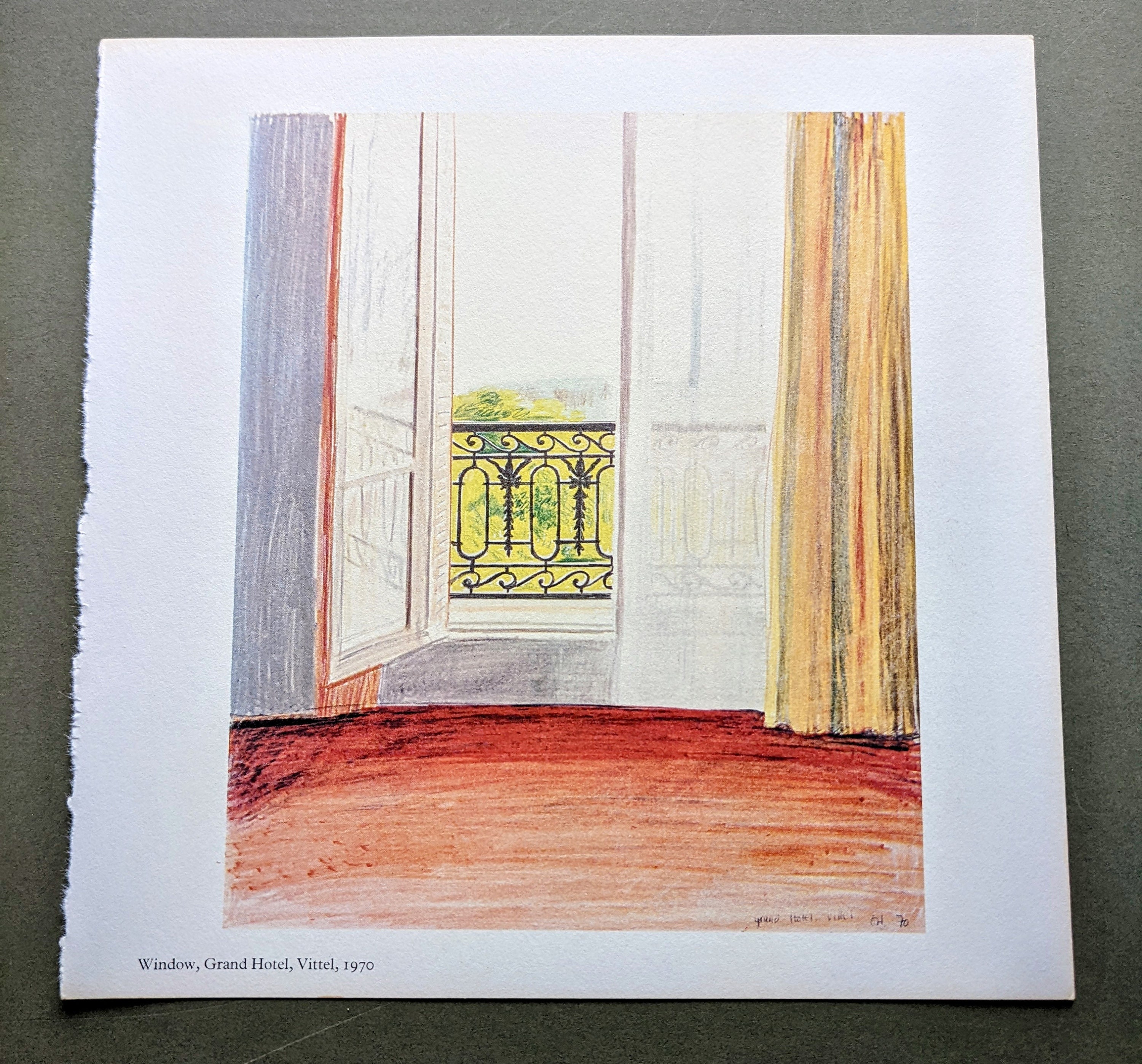 1978 David Hockney Window, Grand Hotel, Vittel, 1970 Original Vintage ...