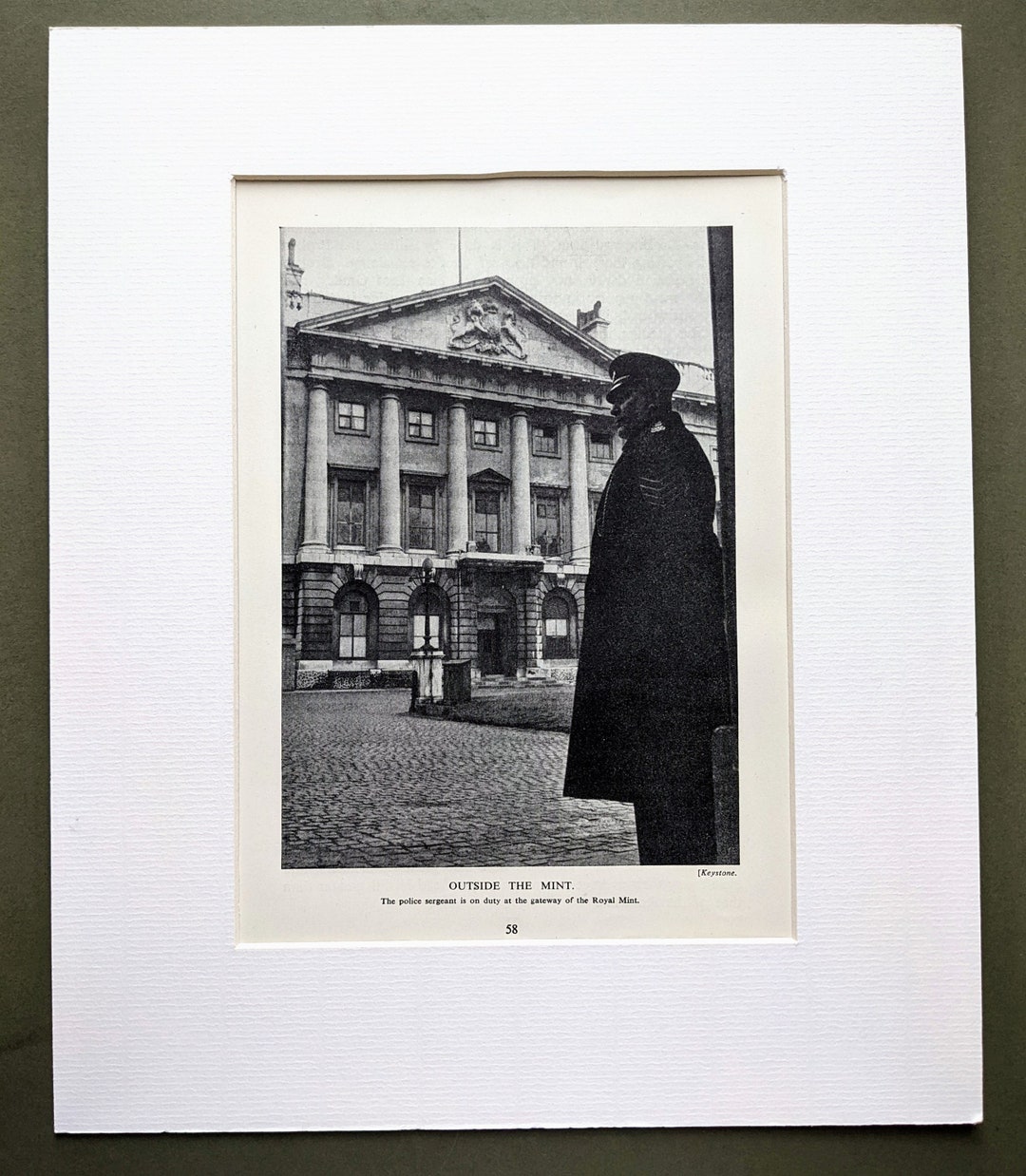 1950 Outside the Mint Original Vintage Print - Royal Mint - Coin ...