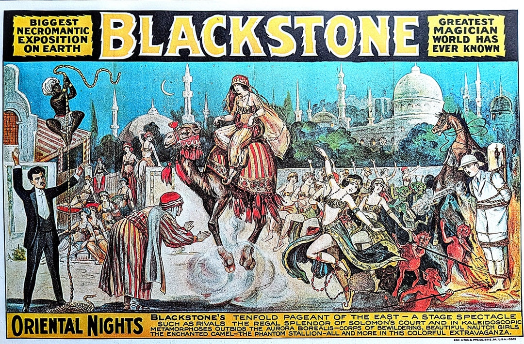 1976 Harry Blackstone Oriental Nights -printer Erie Lithographic and ...