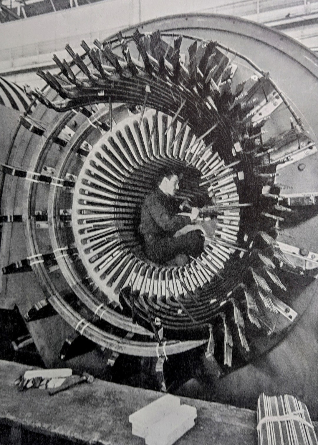 1950 Constructing an Electric-power Generator Original Vintage Print ...