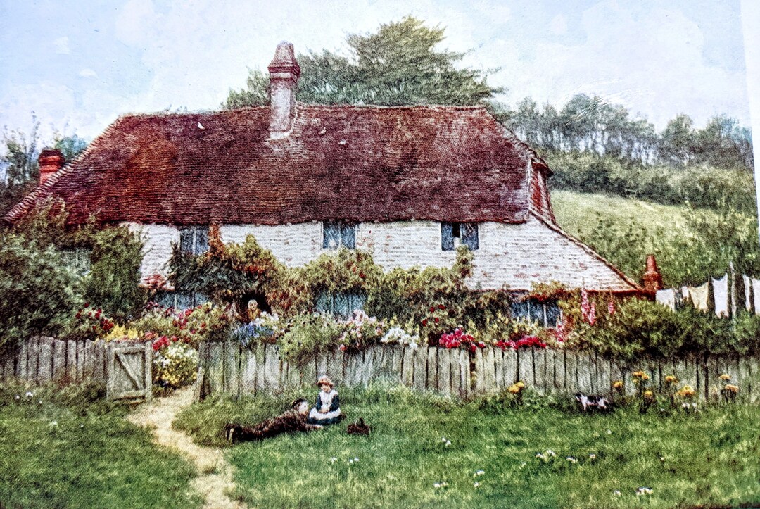 1909 Helen Allingham Cottage at Shottermill, Near Haslemere Antique ...