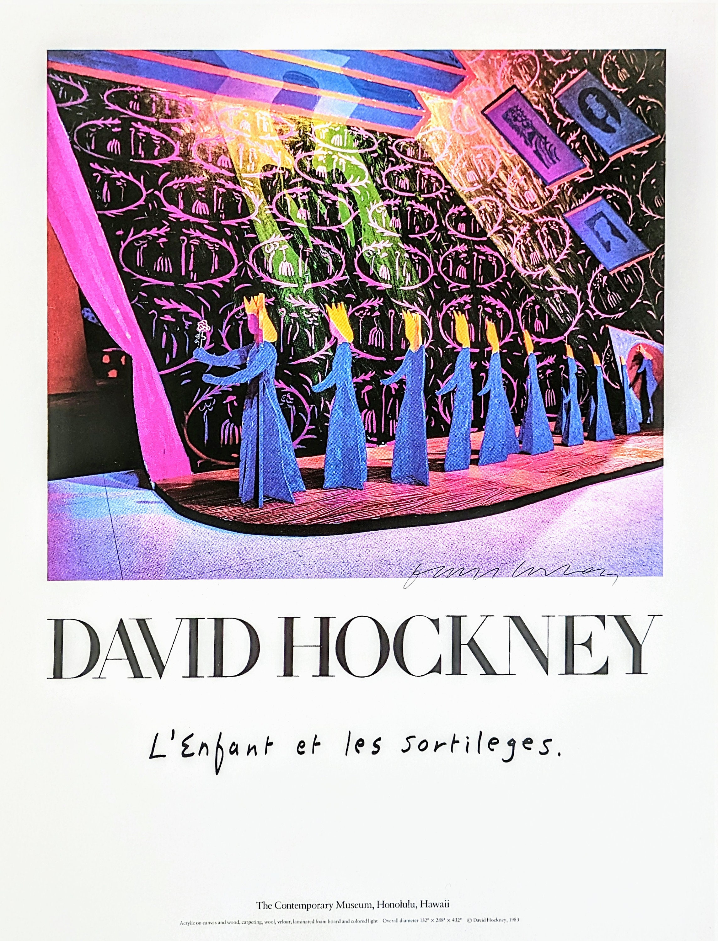 1994 David Hockney Poster l' Enfant Et Les Sortileges Poster for the ...