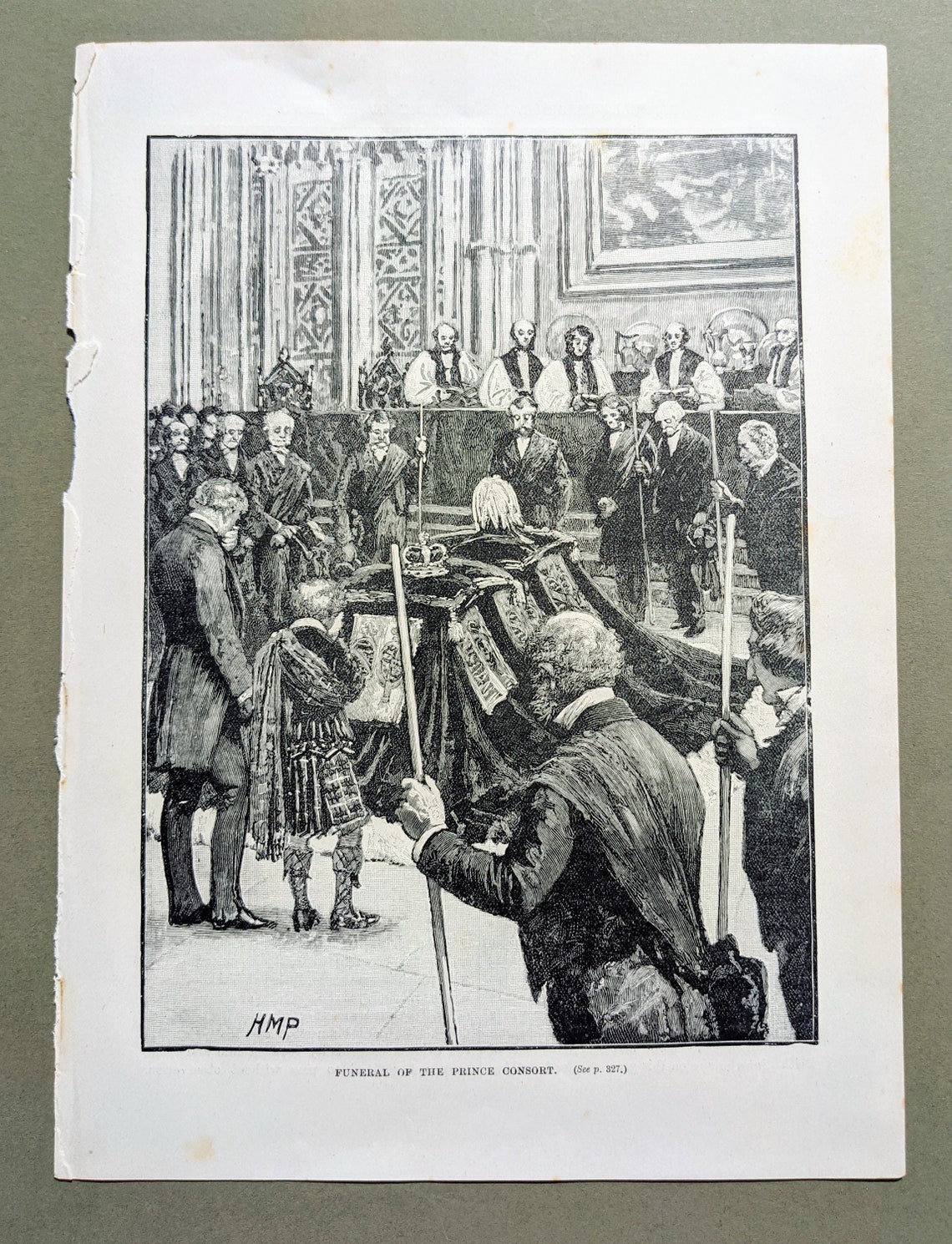 1910 Funeral of the Prince Consort Original Antique Print Prince Albert ...