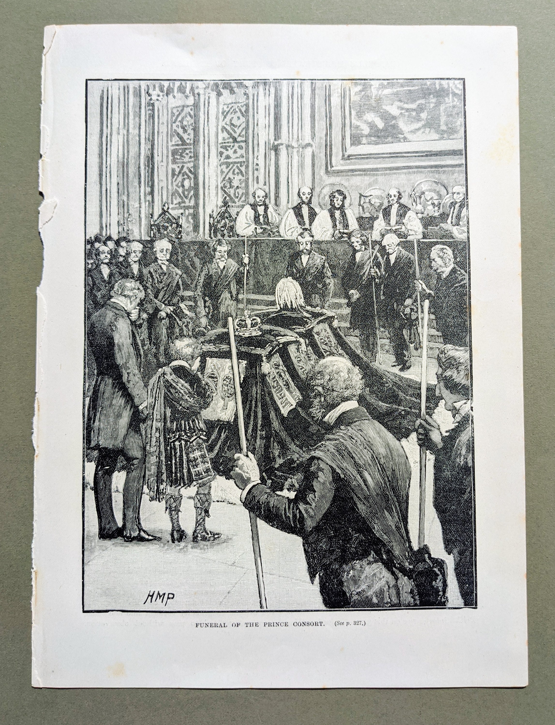 1910 Funeral of the Prince Consort Original Antique Print Prince Albert ...