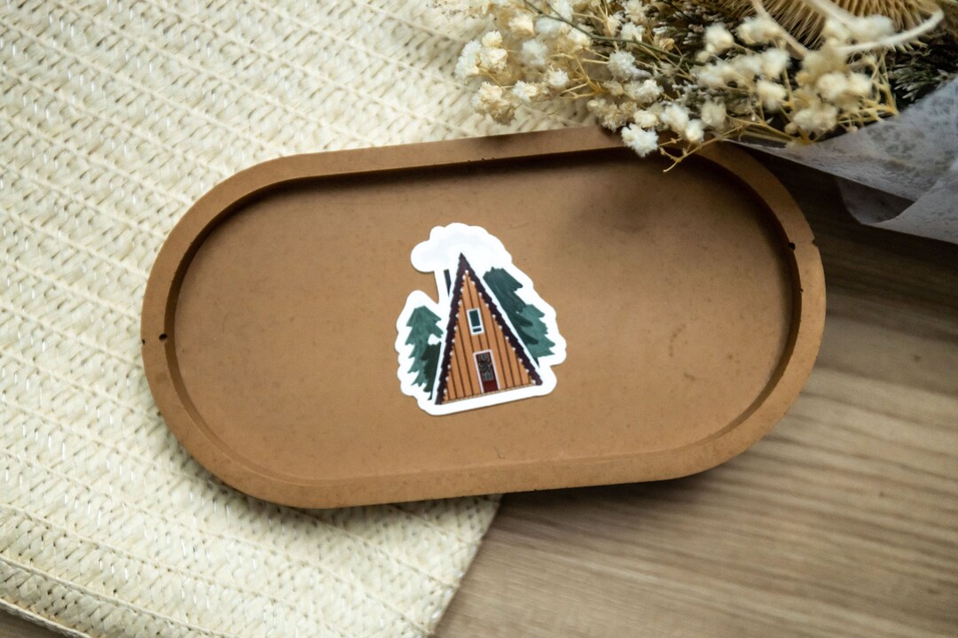Snow Cabin Sticker - Etsy