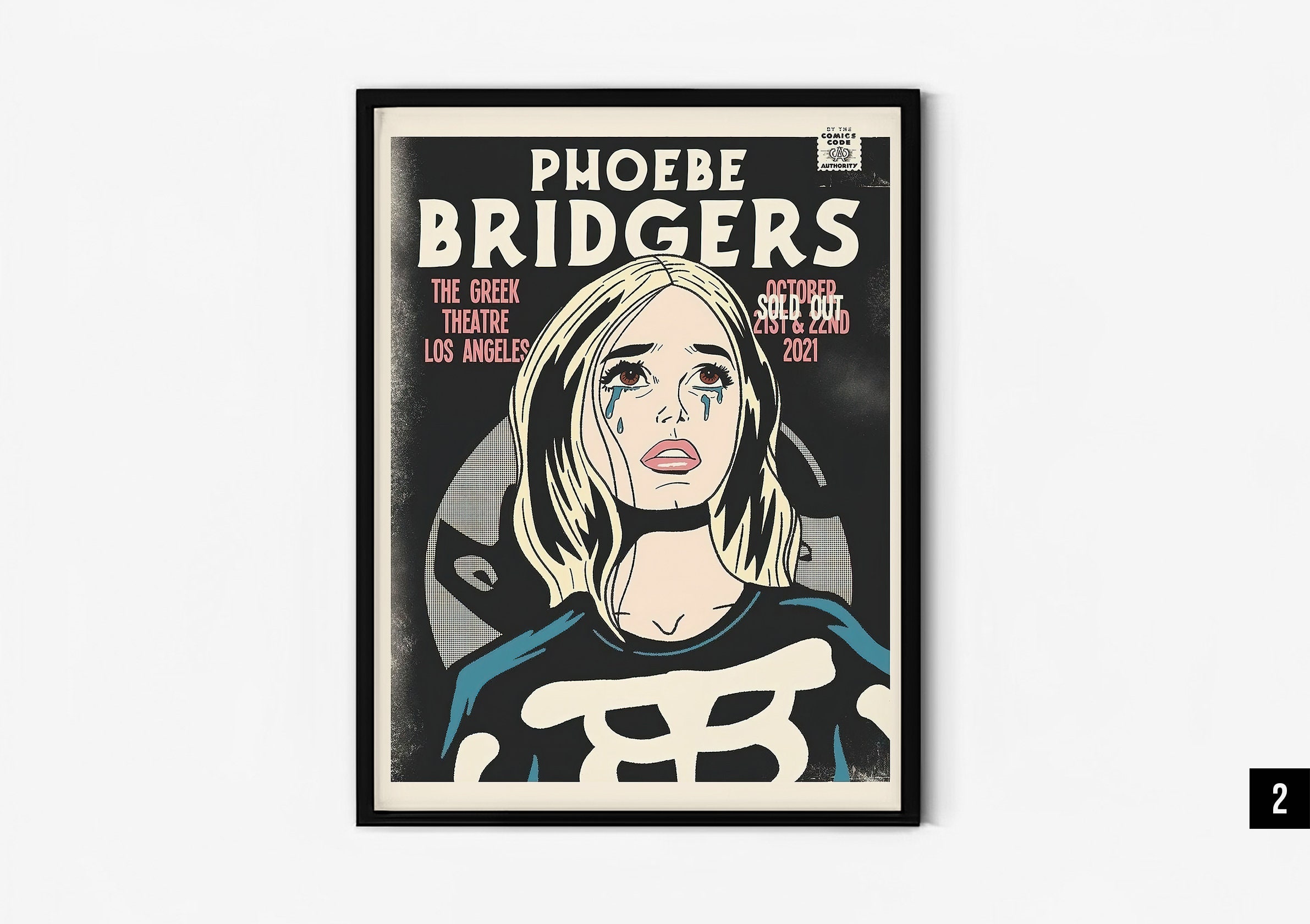 Phoebe Bridgers album poster and performance - digital download and ...