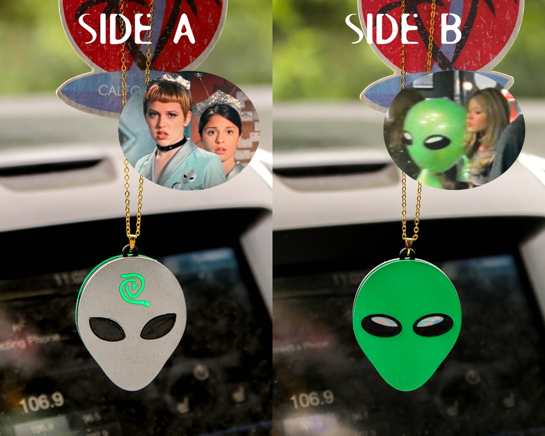 Roswell Inspired Car Rearview Mirror Alien Pendant (both-side Design ...
