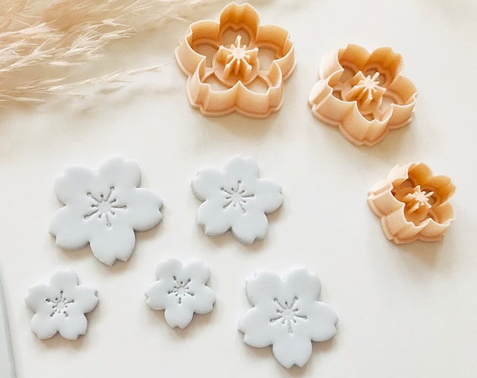 Cherry Blossom Sakura Japanese Flower Polymer Clay Cutter Blossoms 桜 櫻 ...