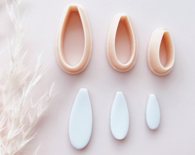 Long Thin Tear Drop Petal Shape Polymer Clay Cutter Polymer Clay Tools ...