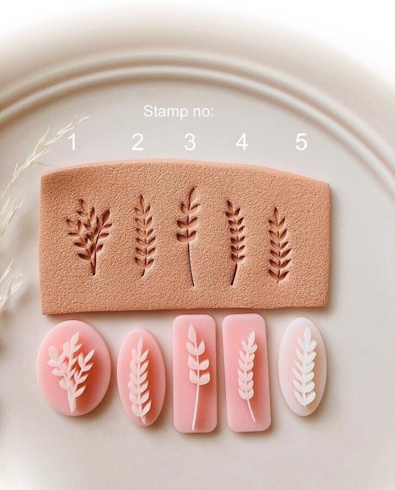 Branch and Leaf Polymer Clay Stamps: Clay Tools - Etsy