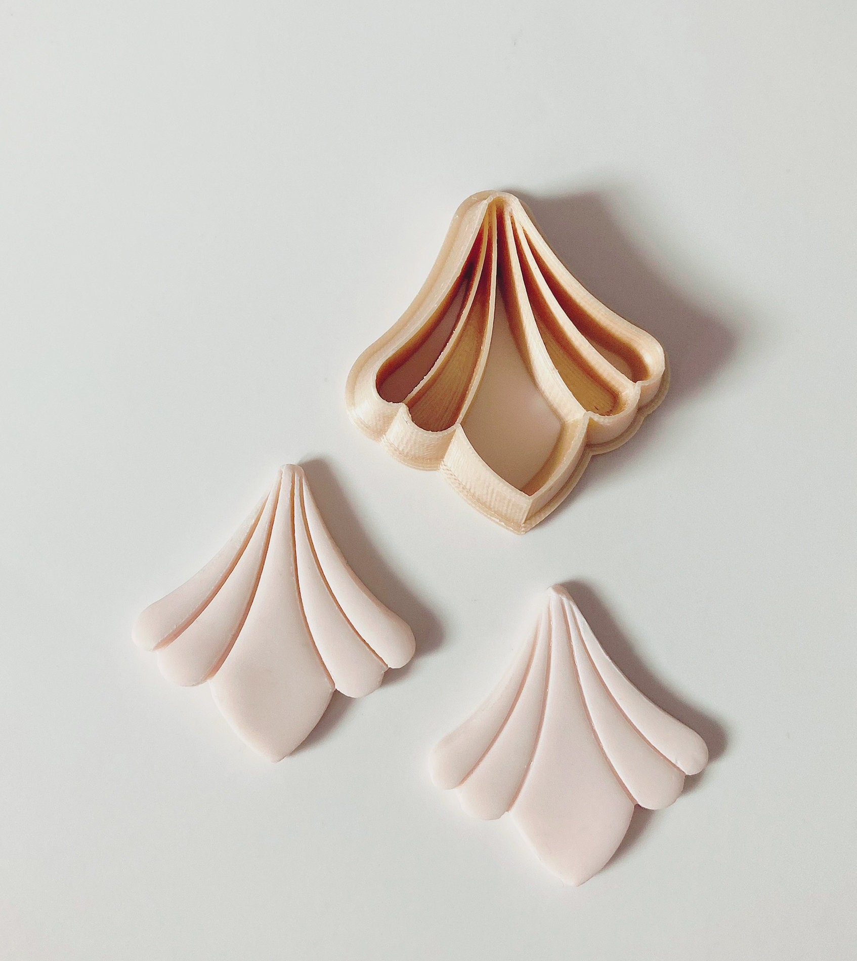 Art Deco Scallop Shell Fan Shape Polymer Clay Jewellery Cutter | Etsy