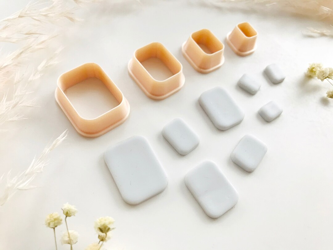 Short Rounded Rectangle Shape Polymer Clay Jewellery Cutter - Etsy