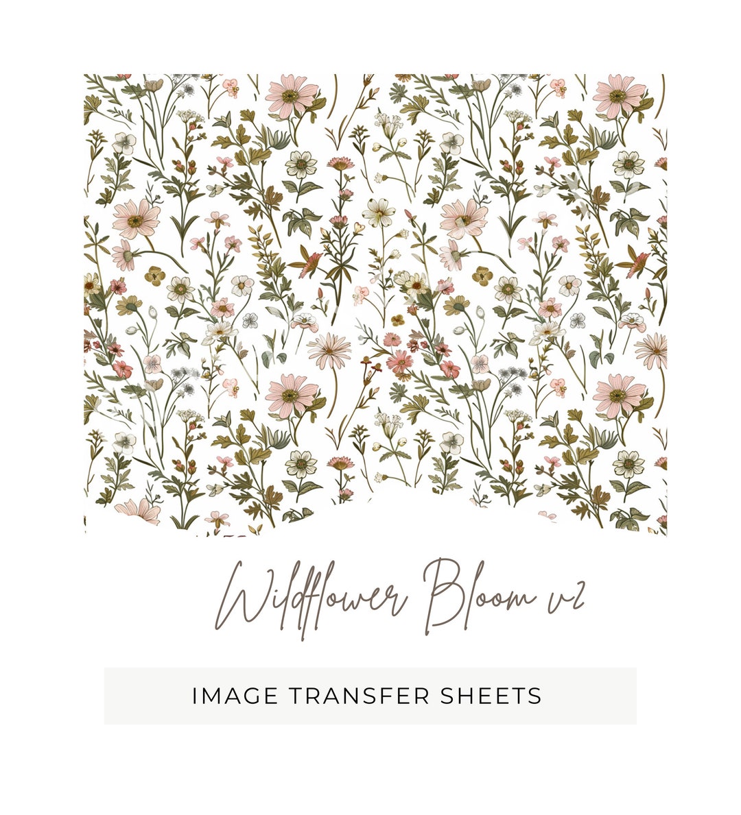 Wildflower Bloom V2 / Image Transfer Paper / Polymer Clay Transfer ...