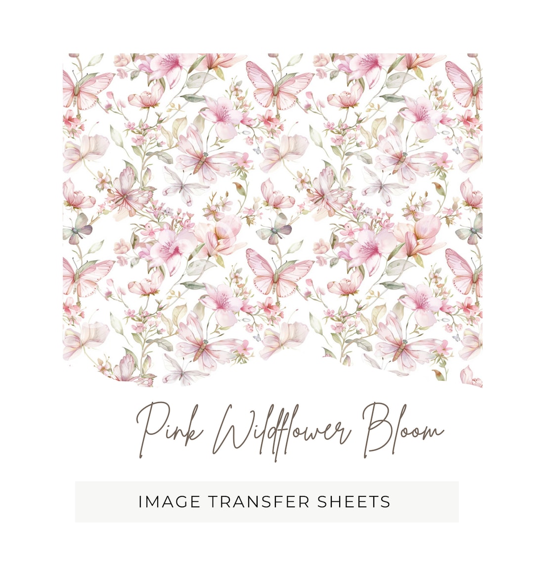 Pink Wildflower Image Transfer Paper: Polymer Clay Decals - Etsy