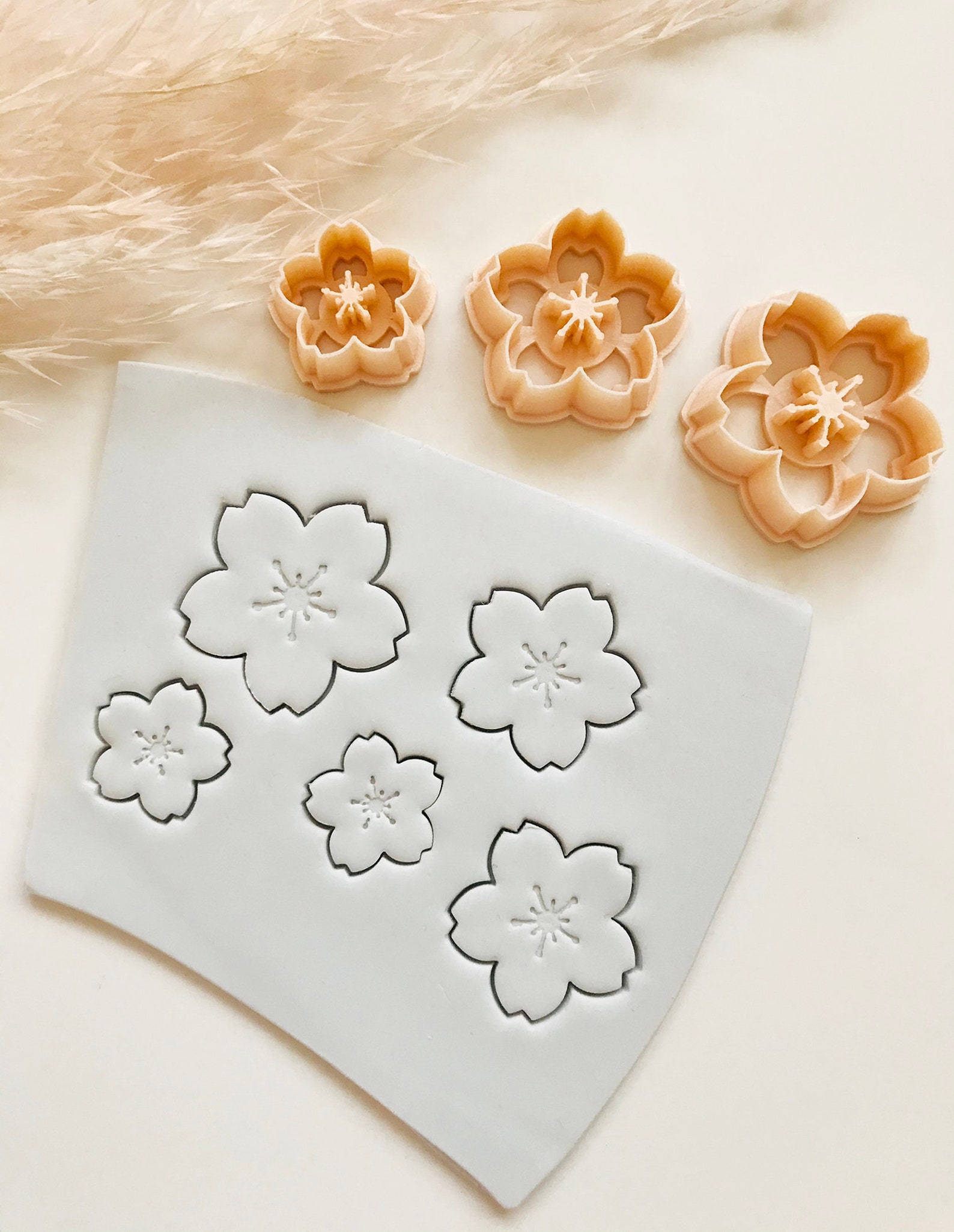 Cherry Blossom Sakura Japanese Flower Polymer Clay Cutter - Etsy