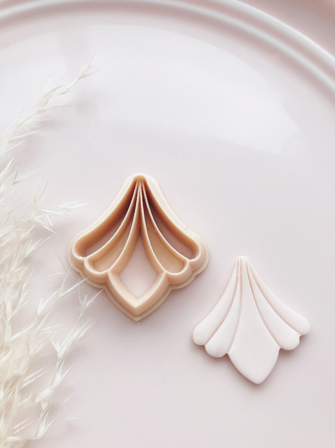 Art Deco Scallop Shell Fan Shape Polymer Clay Jewellery Cutter | Etsy