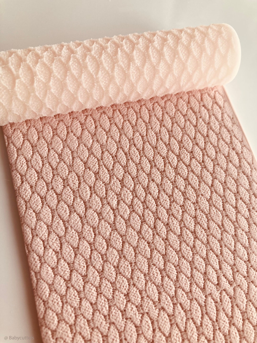 Oval Knitted Fabric Pattern - Texture Roller Polymer Clay Stamps ...