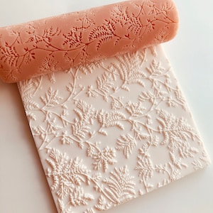 Fern Leaf Pattern Roller - Texture Roller Polymer Clay Stamps - Polymer ...